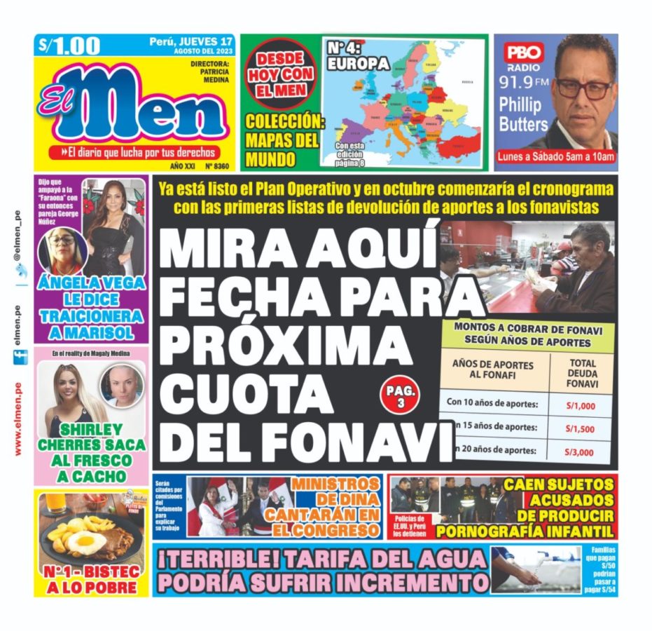 Portada – El Men (17/08/2023) - El Men