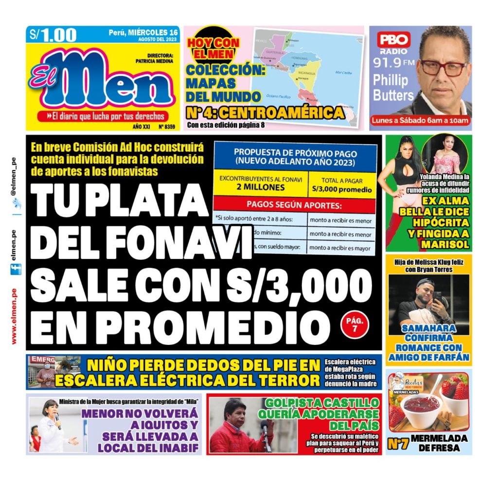 Portada – El Men (16/08/2023) - El Men