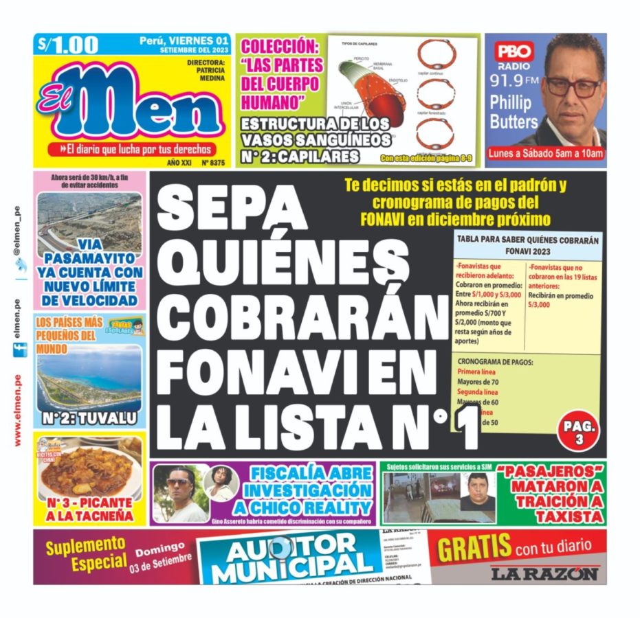 Portada – El Men (01/09/2023)