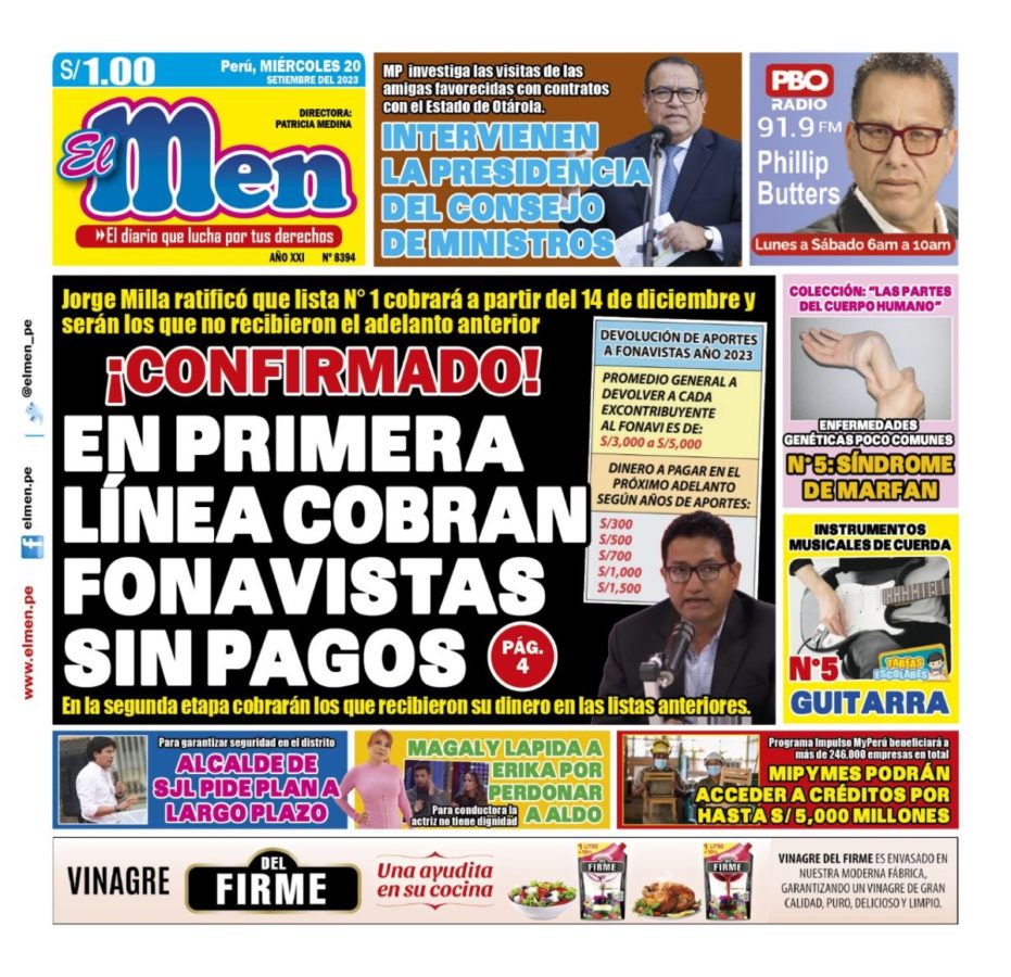 Portada – El Men (20/09/2023)