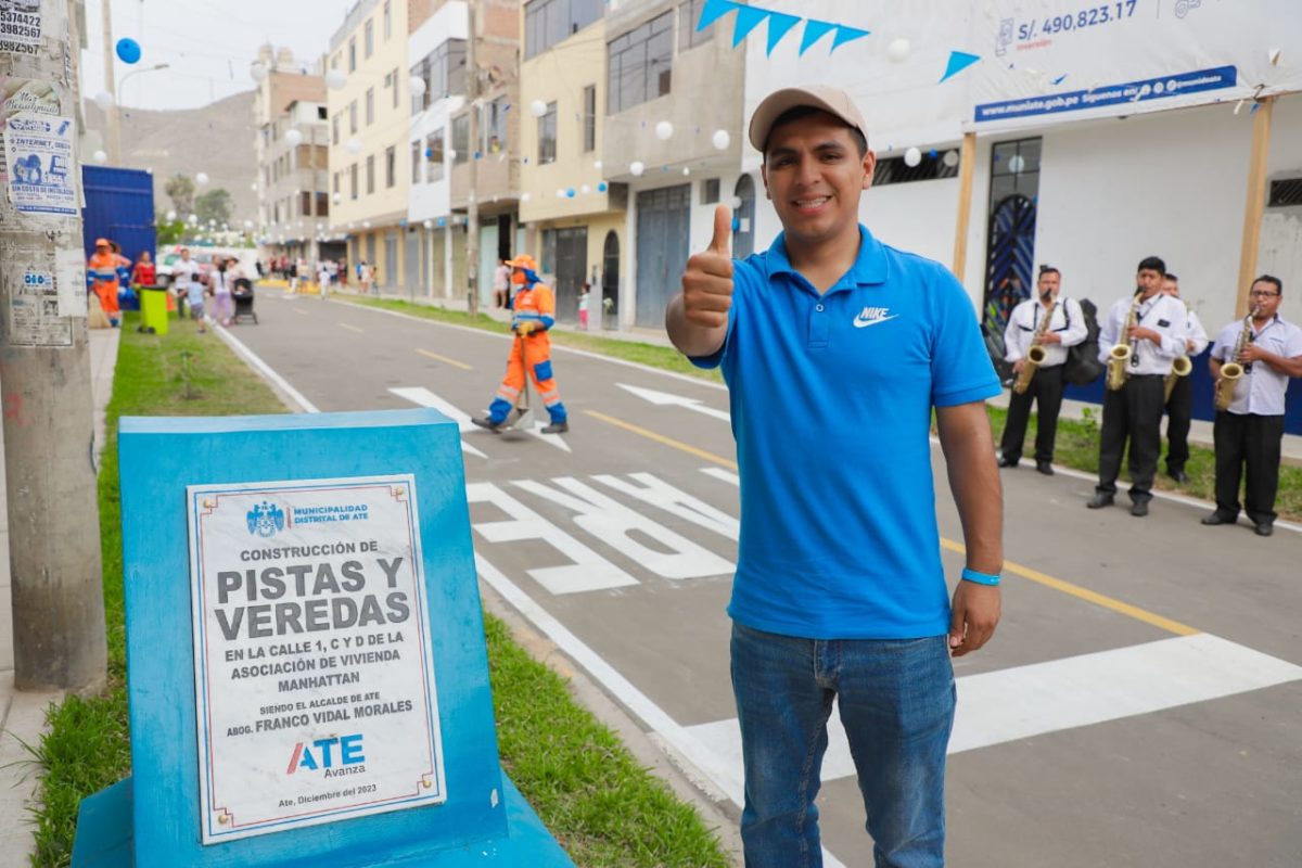 Franco Vidal cumple y ya entregó 20 obras en Ate
