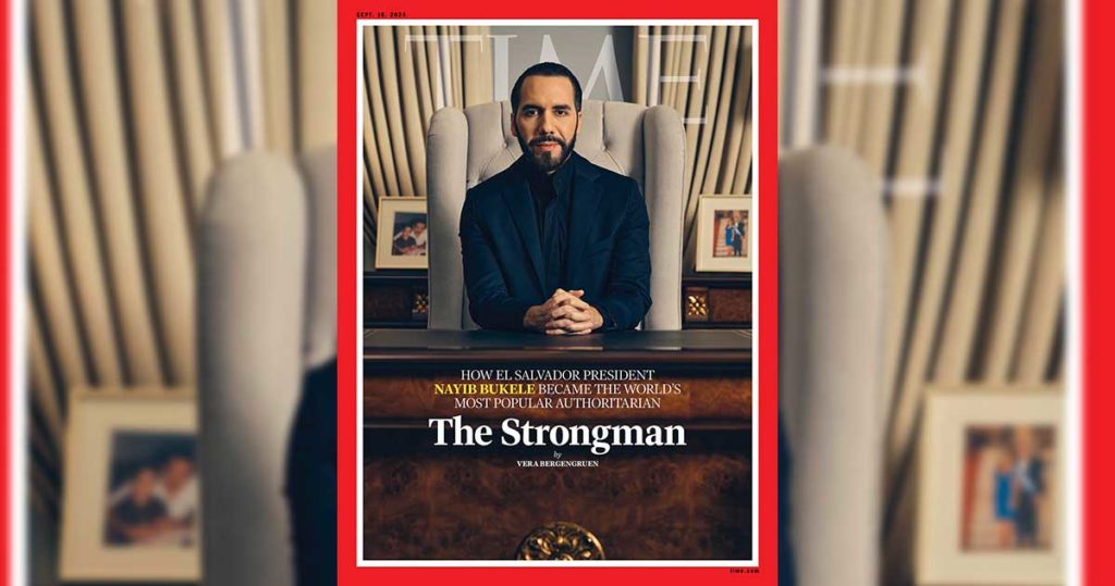 Nayib Bukele en la portada de la revista Time - El Men